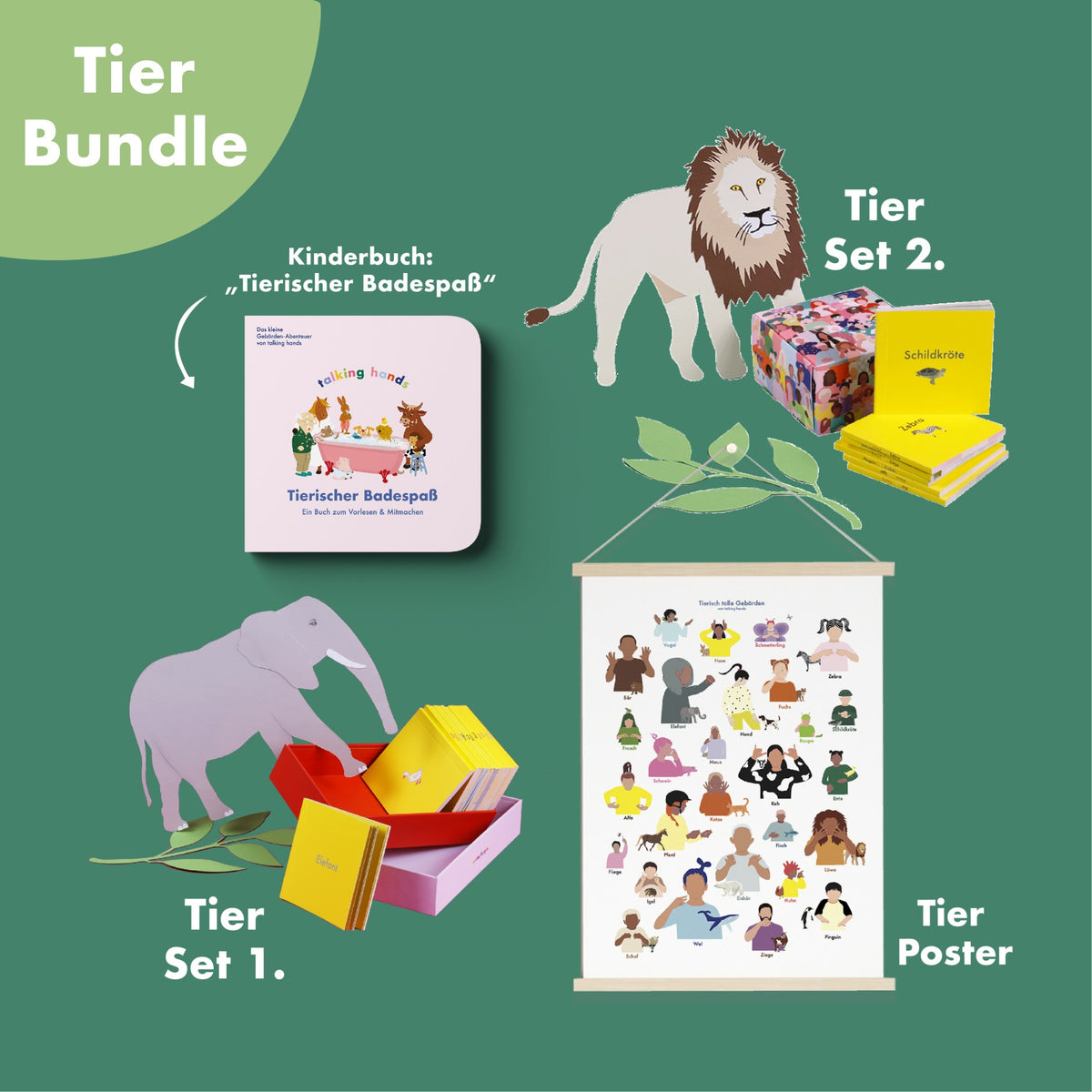 Tier Bundle – talking hands flipbooks
